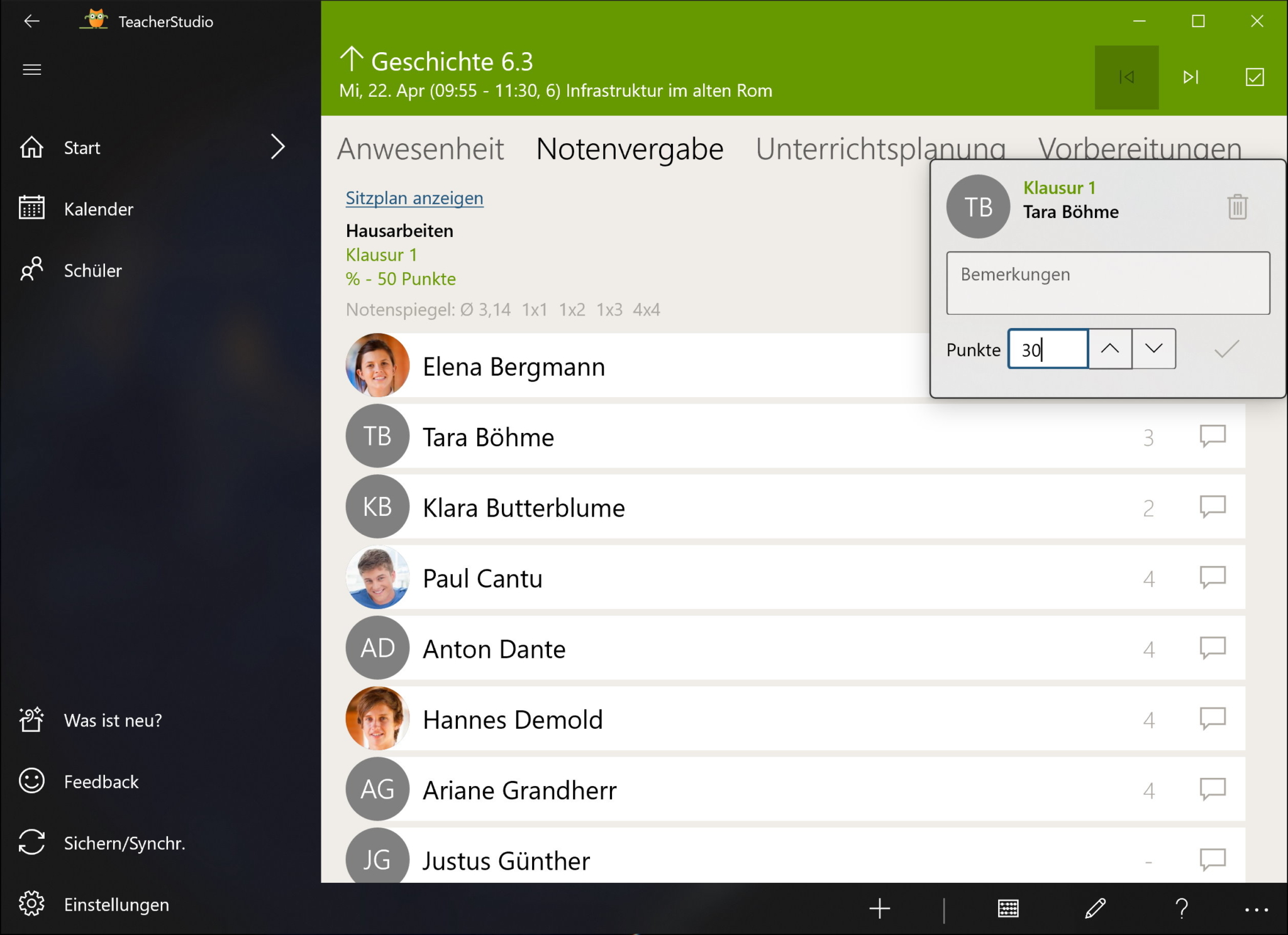 TeacherStudio – Noten einfacher berechnen mit Notenschlüsseln